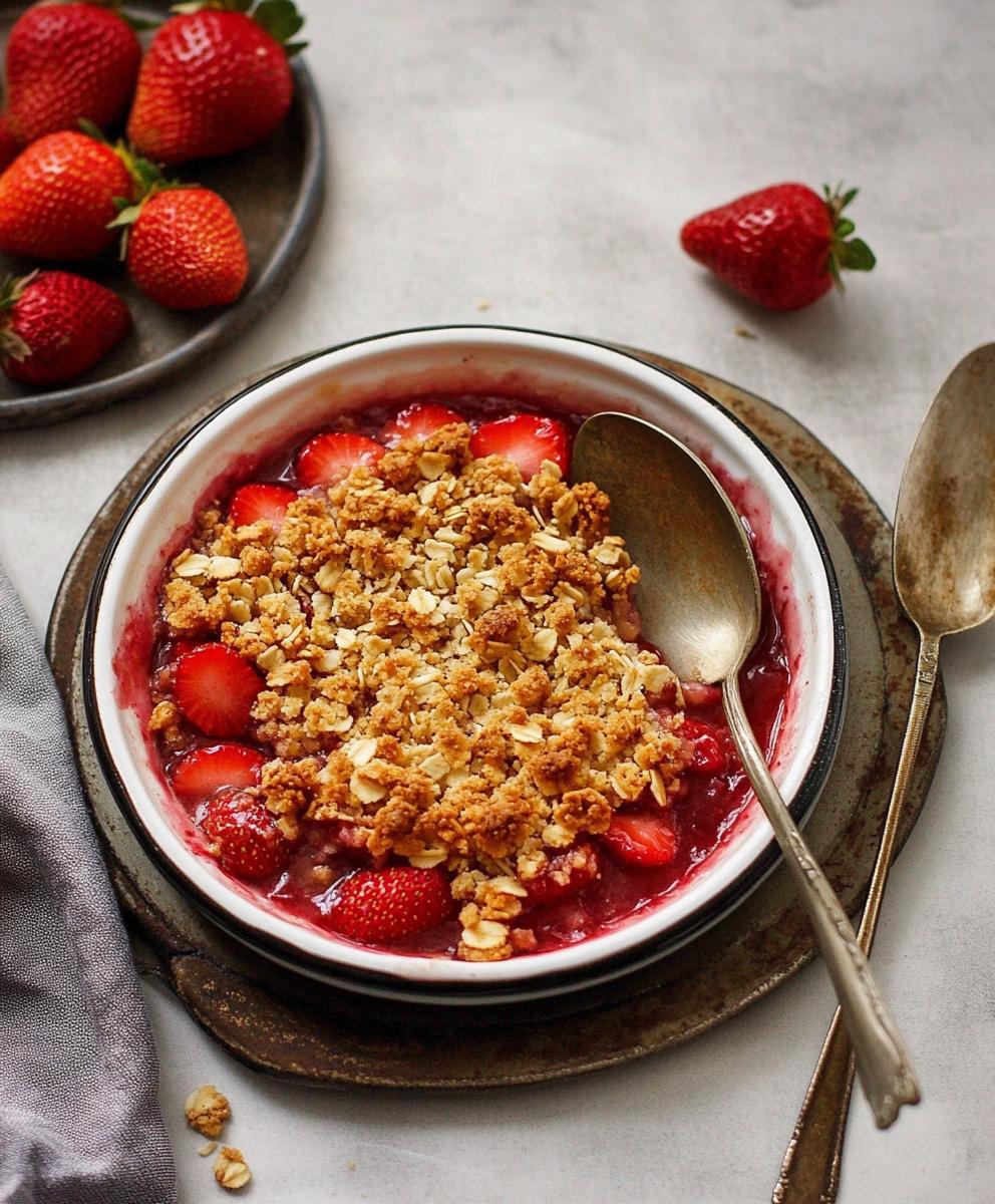 Easy Strawberry Crisp Recipe - cuisinequickly.com