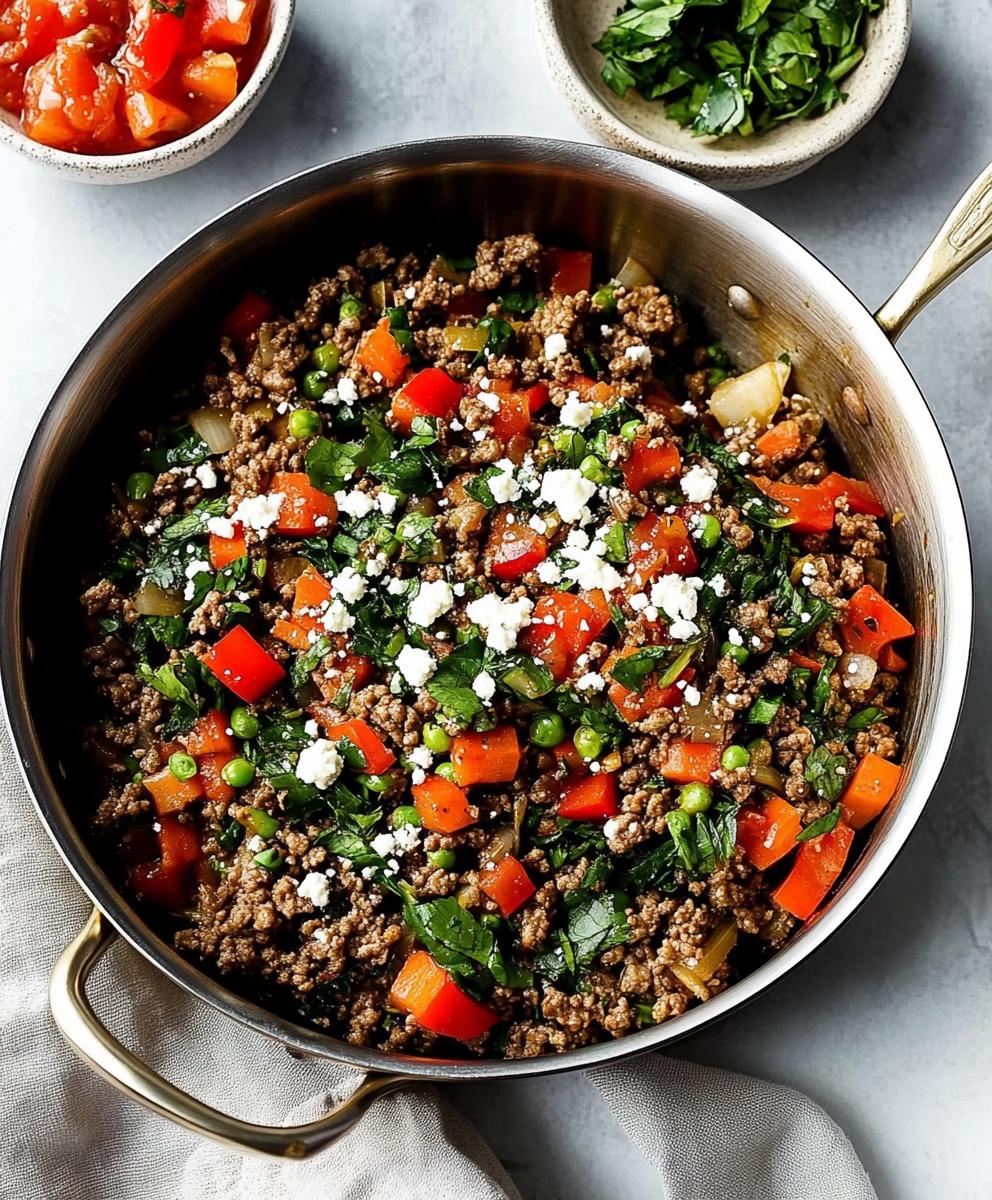 Mediterranean Ground Beef Stir Fry Recipe - cuisinequickly.com