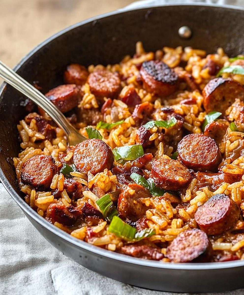 Sausage And Rice Skillet Recipe - cuisinequickly.com