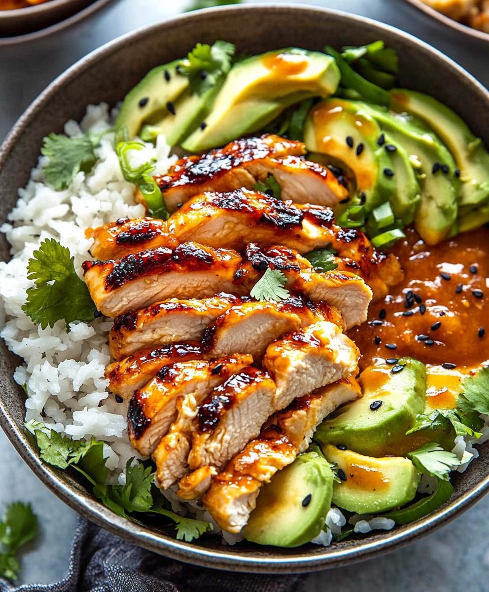 Spicy Honey-ginger Chicken Bowls With Yum Yum Sauce Recipe ...